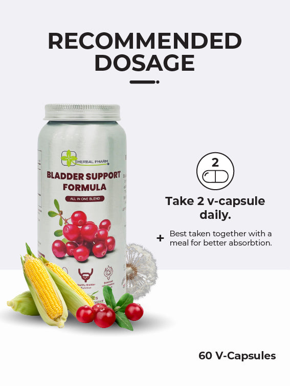 Bladder Control Support Supplement - 60 Capsules | Herbal Pharm Singapore